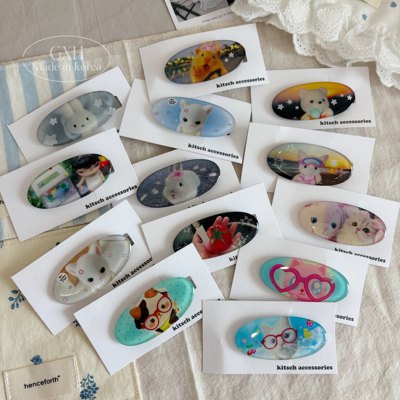 韩国kitsch可爱卡通人物萌宠发夹