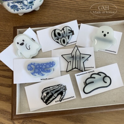 进口kitsch夜光异形小众女发夹