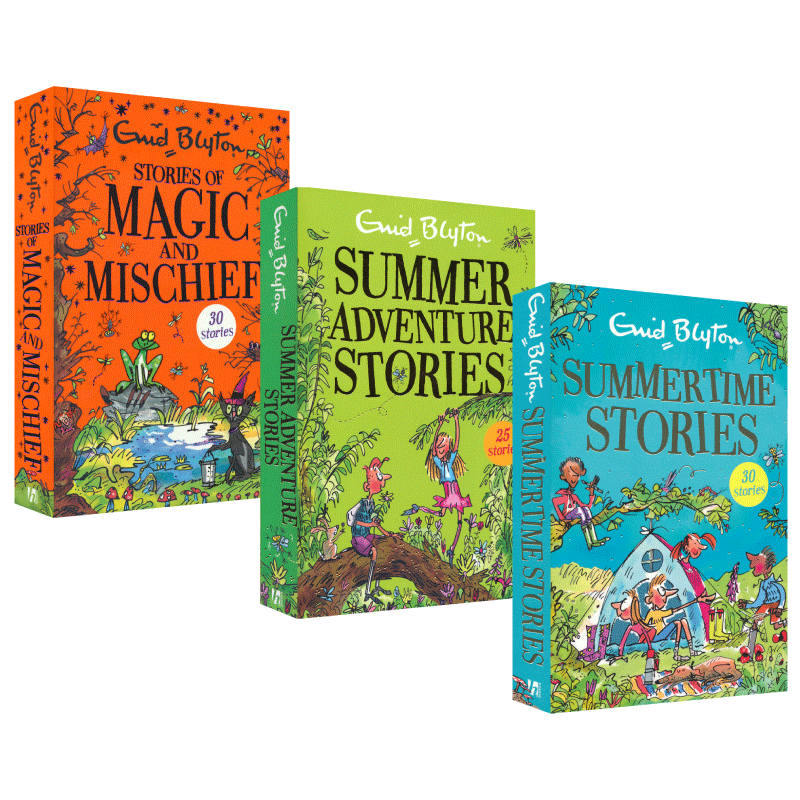 Enid Blyton 伊妮德布莱顿 夏日冒险魔法恶作剧3册英文原版儿童图书Summertime Stories Summer Adventure Magic and Mischief