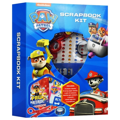 【自营】汪汪队立大功 Paw Patrol Scrapbook Kit 英文原版儿童益智 DIY手工套装 5-8 岁专注力训练 宝石贴纸剪贴簿玩具