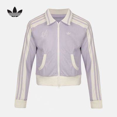 adidas阿迪达斯三叶草女大童JG KN TT运动健身立领夹克外套KX7613