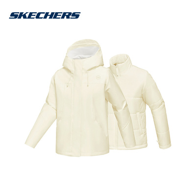 SKECHERS斯凯奇2025春季女运动套装休闲梭织外套 P125W013-01PJ