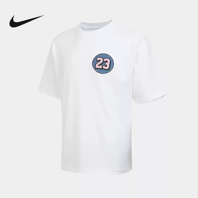 Nike耐克男子短袖T恤夏季图案印花透气圆领上衣针织衫IQ7437-100