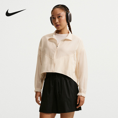 NIKE耐克女子轻薄外套夏季新款皮肤衣透气梭织运动夹克IF0588-103