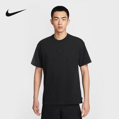 NIKE耐克男T恤夏新款刺绣logo宽松圆领短袖上衣针织衫 IH1122-010