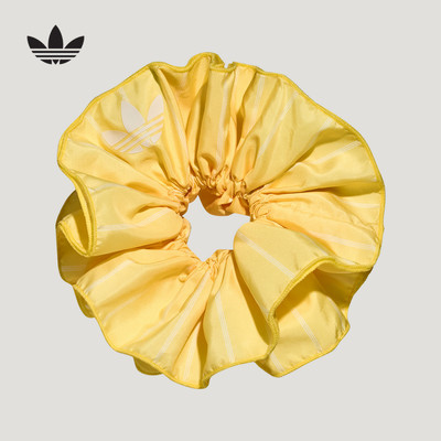 adidas阿迪达斯三叶草度假风钩针编织发圈秋女双层梭织头饰LF7805