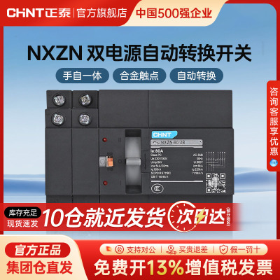 正泰NXZN两相二相三相2P3P4P双电源自动转换开关断路器63A80A100A