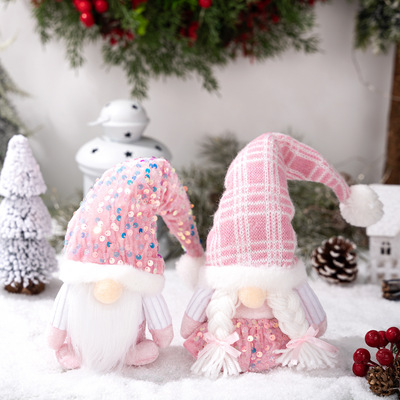 Festival decorations, Christmas sequins, standing figures,