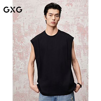 [商场同款]GXG男装 简约男背心休闲无袖上衣25夏新品G25X162002