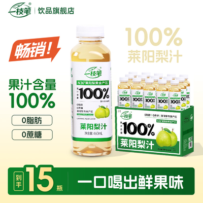 一枝笔100%莱阳梨汁460ml*15瓶