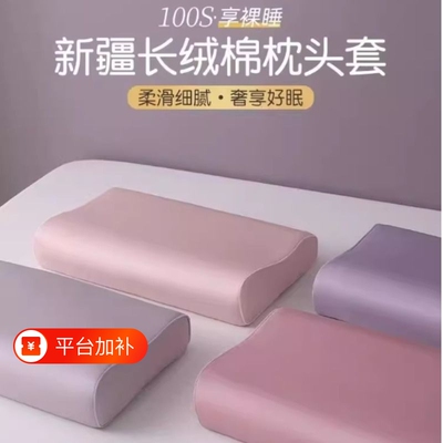 100s长绒棉乳胶枕头家用一对装