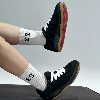 新款JordanSession真皮阿甘鞋废土风复古老爹鞋男女休闲鞋黑色