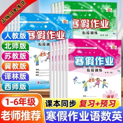 小学语数英寒假作业同步训练
