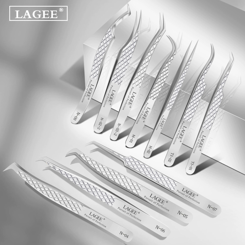LAGEE 拉歌美睫嫁接镊子 超精密新手便携开花分毛专用工具