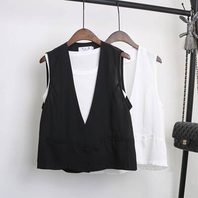 短版马甲背心夏衣季外穿宽雪纺上薄款GPV女松马夹背心外套披肩外