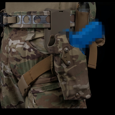 岭特卫带灯快拔战术绑腿枪套