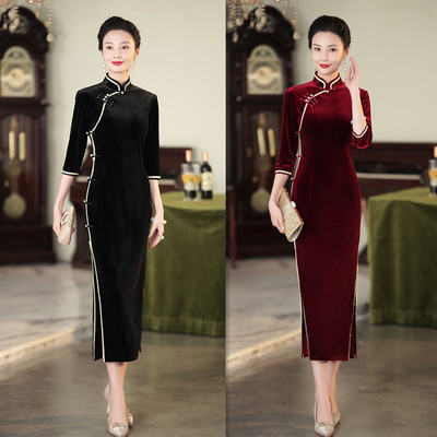 quality cheongsam chinese traditional qipao dress旗袍复古