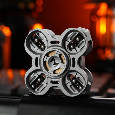 星轮神谕edc金属联动指尖陀螺解压玩具叮叮机械推牌无聊减压神器