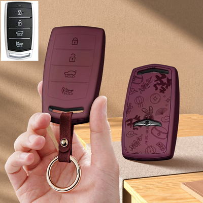 适用Genesis捷尼赛思车钥匙套G80壳G70高档GV80保护包GV70扣男女