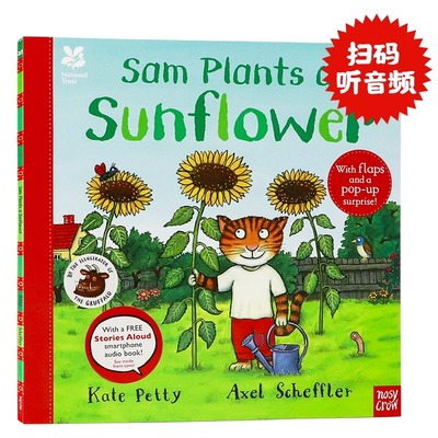 山姆种了一棵向日葵 英文原版绘本 National Trust: Sam Plants a Sunflower 进口图书儿童绘本动物故事图画书平装 Axel Scheffler
