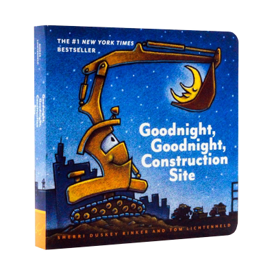 英文原版绘本 晚安建筑工地上的车 好厉害的车系列 Goodnight Goodnight Construction Site 纽约时报畅销书纸板书睡前故事图画书