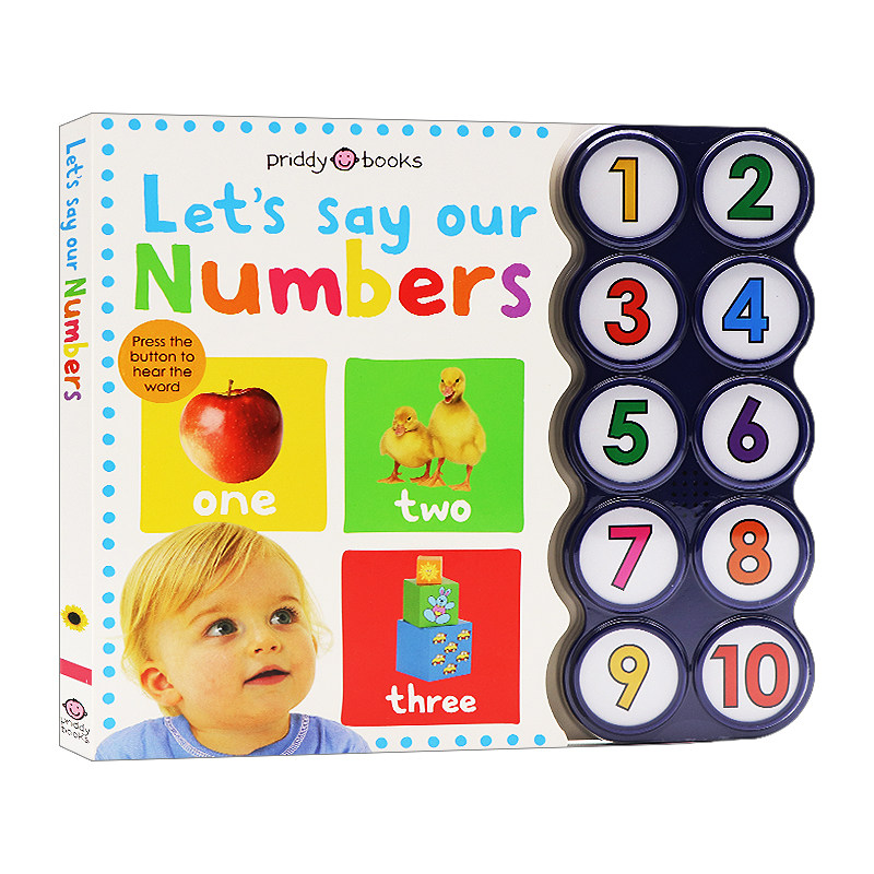 1-10数字发声书英文原版绘本 Simple First Words Let'S Say Our Numbers 0-3岁发声书亲子互动认知 ...