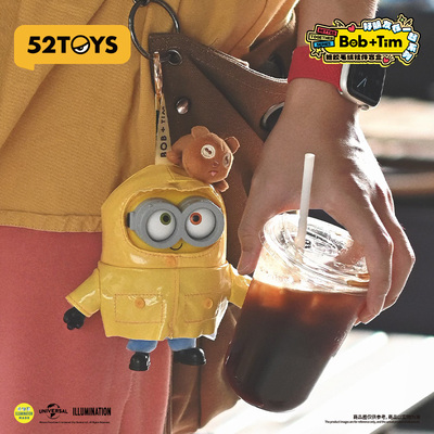 52TOYS小黄人Bob&Tim熊好朋友在一起搪胶毛绒盲盒女生礼物-淘票票