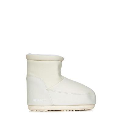 代购MOON BOOT女士雪地靴保暖防滑轻便软底白色短筒厚底平跟冬季