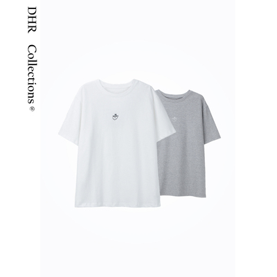 豆豆DE【大版白T】韩系oversize宽松百搭圆领短袖T恤女-26CT7779