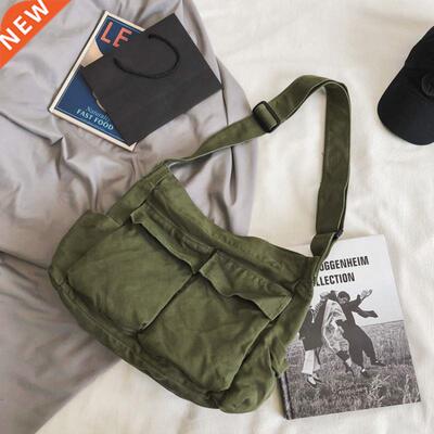 2022 Girl Handbag Canvas Teenager Shoulder Bags Teenage Wome