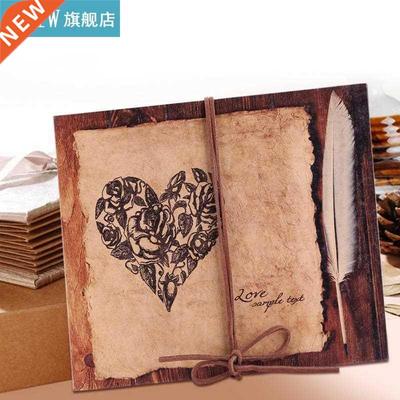 34 Pages DIY Craft Photo Album Vintage Style Heart Series Ha