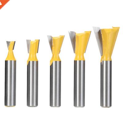 5pcs Carbide Dovetail Joint Router Bits Woodworking Carving