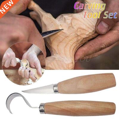 2Pcs Stainless Steel Wood Carving Cutter Woodwork Sculptural