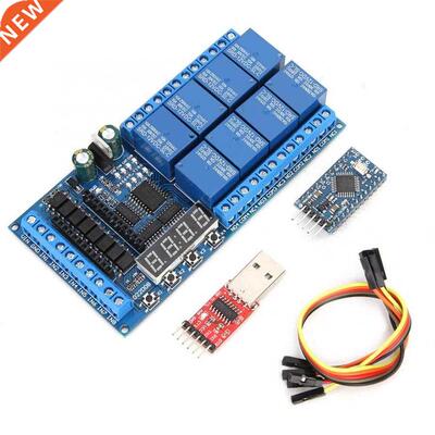 DC 12V 8 Channel Pro Mini PLC Relay Shield Module Time Delay