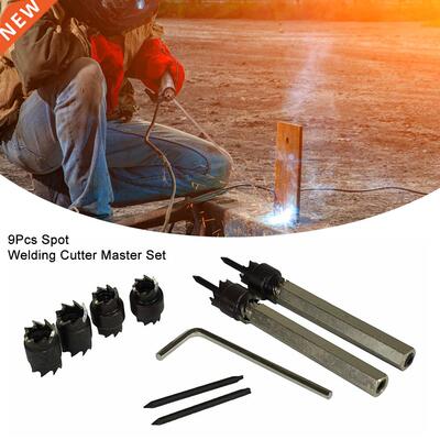 9Pcs Spot Welding Cutter Master Set Interchangeable Cutters