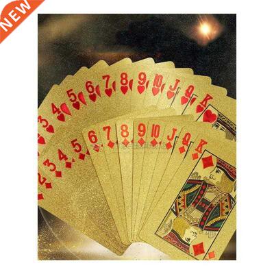 Gold F Playing Cards Waterproof Texas Hold'em Poker Funn