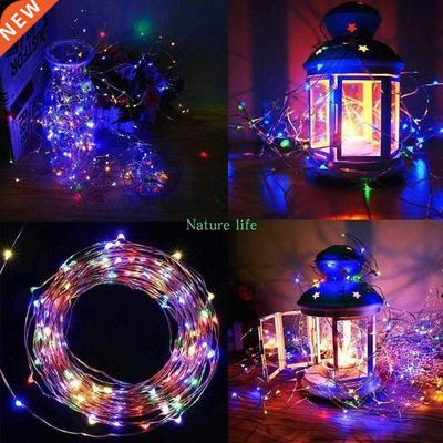 solar powered 200led string fairy lights garden outdoor xmas