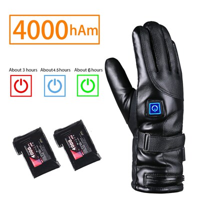 Men Women Rechargeable Electric Warm Heated Gloves Battery