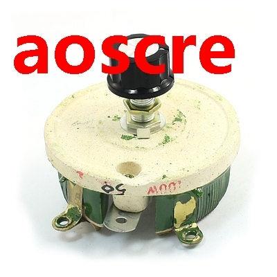 100W 50 Ohm Ceramic Potentiometer Variable Taper Pot Resisto