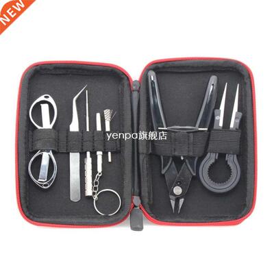 9 in 1 Mini Vape  Tool Bag Tweezers Pliers Wire Heaters K