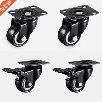 4pcs 1.5 inches 41mm Heavy Duty 180kg Black Swivel Castor Wh