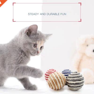 Hot Sale Cat Play Chewing Toy Sisal Straw Cat Pet Rope Weave