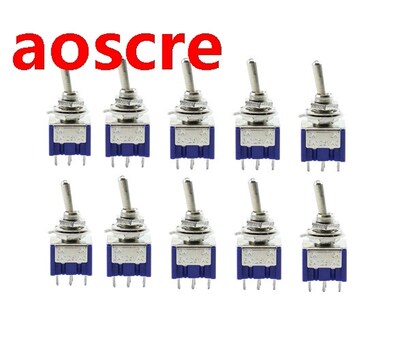 10 Pcs AC 125V 6A Amps ON/ON 2 Position DPDT Toggle Switch N