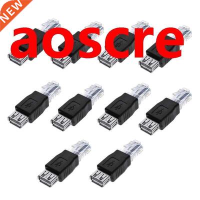 10PCS USB Type a Female to Ethernet Internet RJ45 Male Netwo