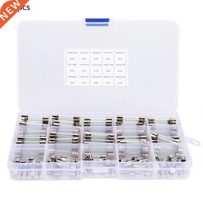150Pcs Glass Tube Fuse Assortment 6x30mm 0.5A/1A/2A/3A/5A/8A