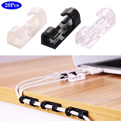 20Pcs/Set Cable Winder Wire Storage Silicon Cable Manager H