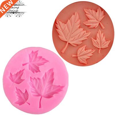 Maple shaped silica gel mold Christmas fudge cake decora