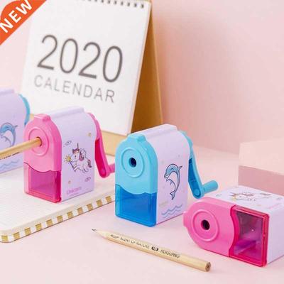 1pcs Cartoon Print Pencil Sharpener Student Hand Crank Penci