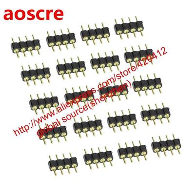 100pcs/lot,4pin RGB needle connector for RGB led strip 4pin
