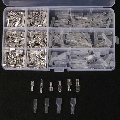 270Pcs/Set Female & Male Spade Crimp Terminals Electrica